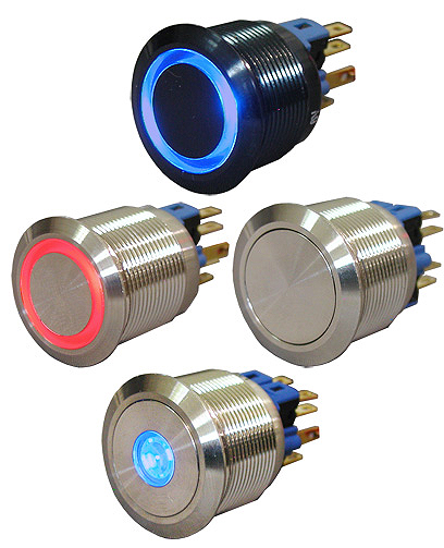 Splash & Vandal Proof Illuminated Pushbutton Switch